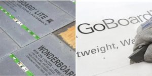 Comparison of WonderBoard vs GoBoard Used as Tile Backer Boards - Epic ...